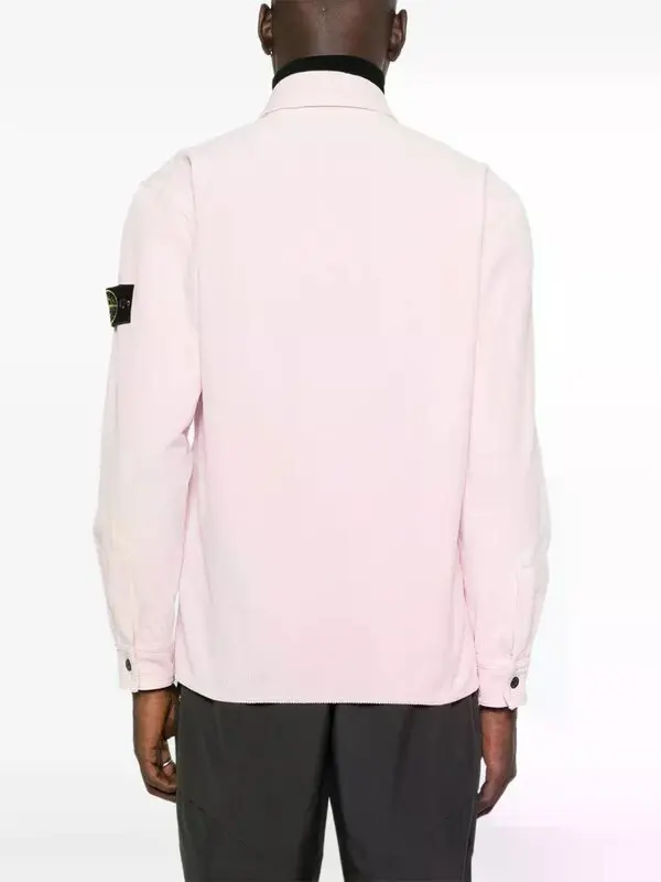 Stone Island Corduroy Patch-pocket Shirt - Pink