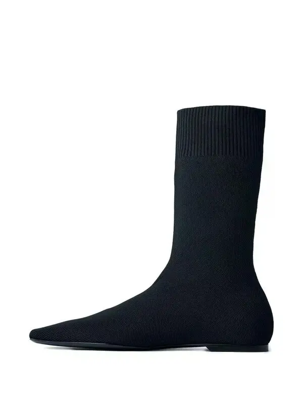 TOTEME Square-toe Ribbed-knit Boots