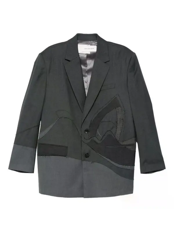 FENG CHEN WANG Patchwork Single-breasted Blazer