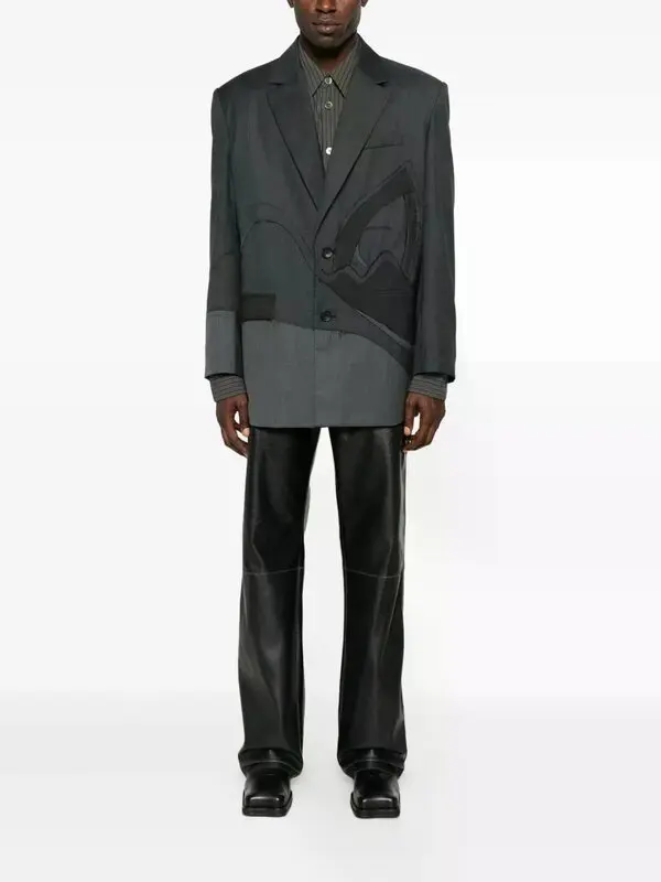 FENG CHEN WANG Patchwork Single-breasted Blazer
