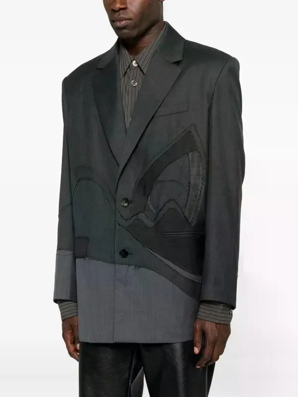 FENG CHEN WANG Patchwork Single-breasted Blazer