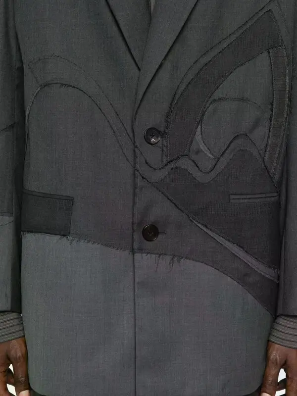 FENG CHEN WANG Patchwork Single-breasted Blazer