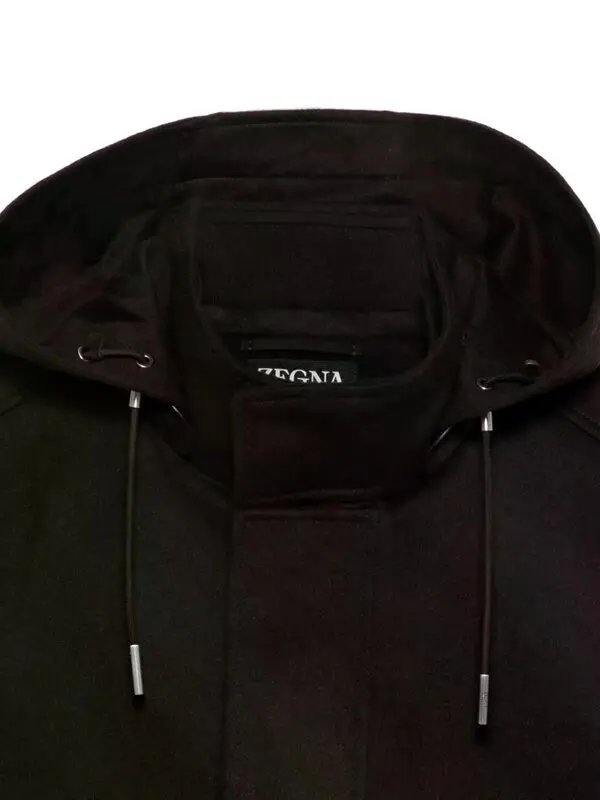 Zegna Drawstring Hood Coat