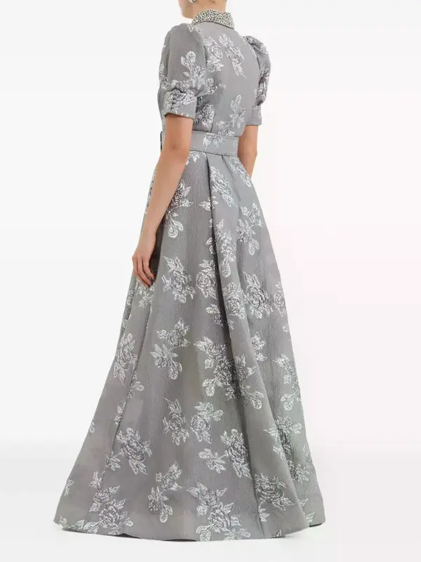 Rebecca Vallance Ruth Embellished Belted Gown