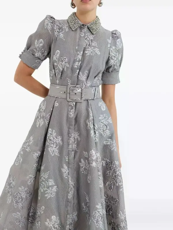 Rebecca Vallance Ruth Embellished Belted Gown
