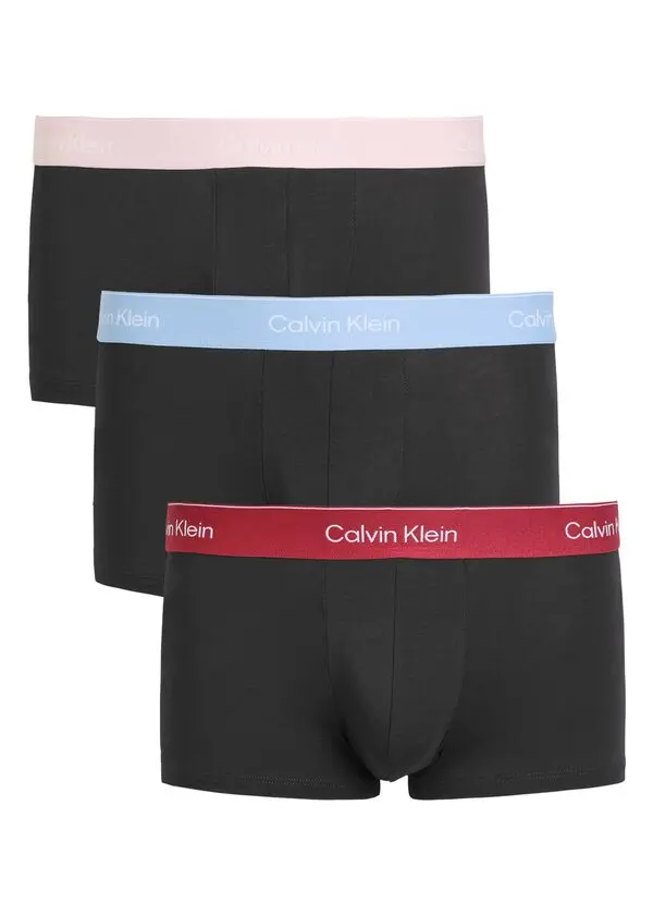 Calvin Klein Icon Low Rise Stretch-cotton Trunks - Black
