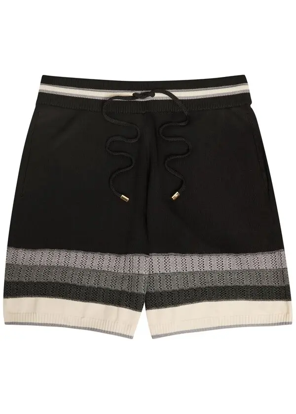Amiri Striped Fine-knit Shorts