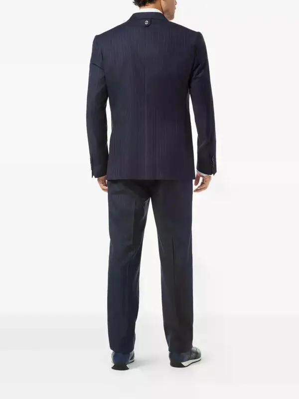 BILLIONAIRE Gessato Pinstripe Single-breasted Blazer - Blue