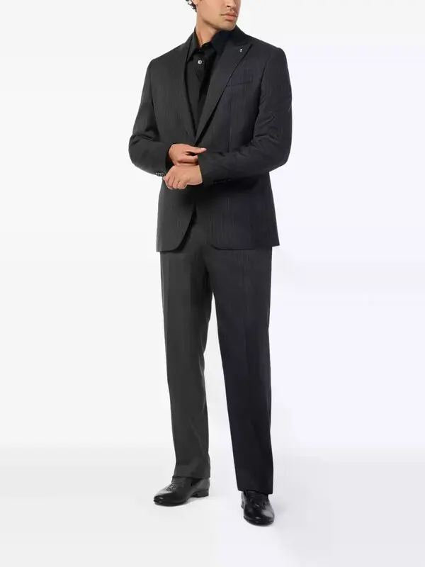 BILLIONAIRE Gessato Pinstripe Single-breasted Blazer - Black