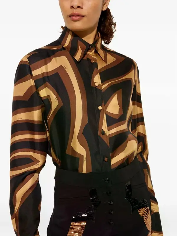 Emilio Pucci Labirinto-print Silk Shirt