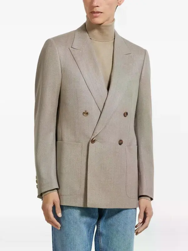 Zegna Double-breasted Wool Jacket
