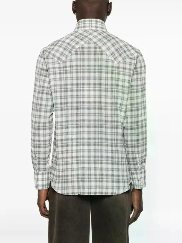 CARTER YOUNG Plaid Button-up Shirt - Grey
