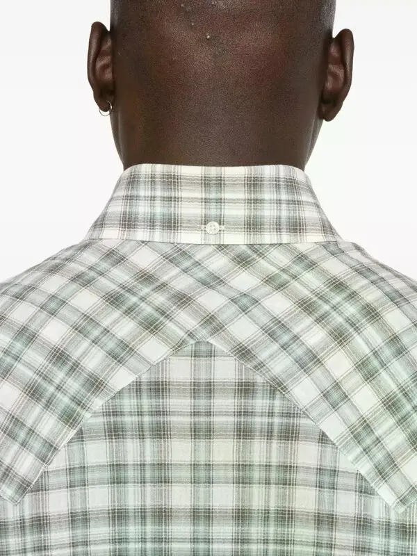 CARTER YOUNG Plaid Button-up Shirt - Grey