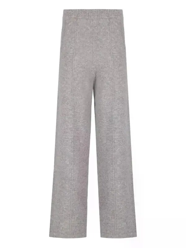 LANEUS Side-pockets Knitted Trousers - Grey
