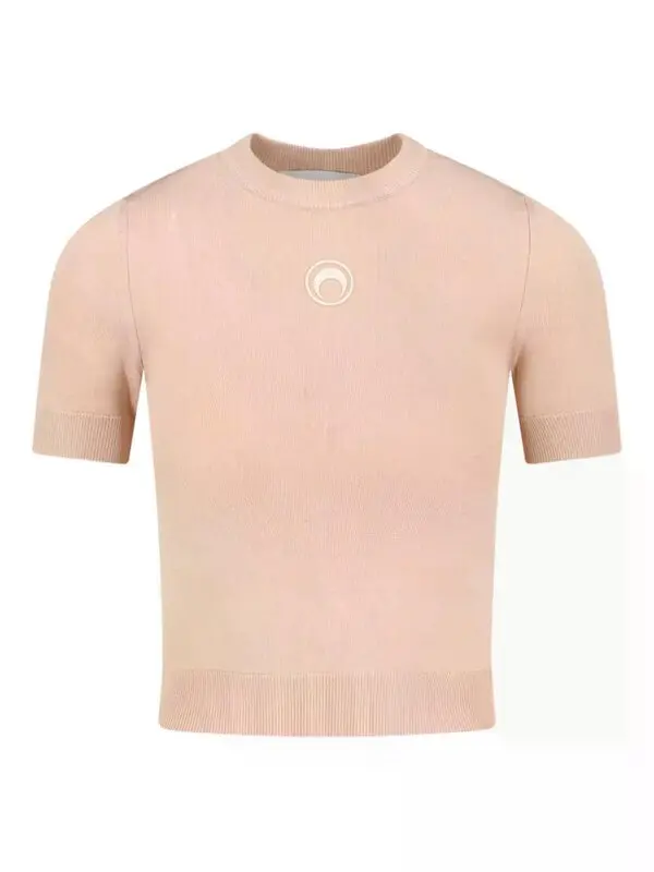 MARINE SERRE Short-sleeved Top With Moon Logo
