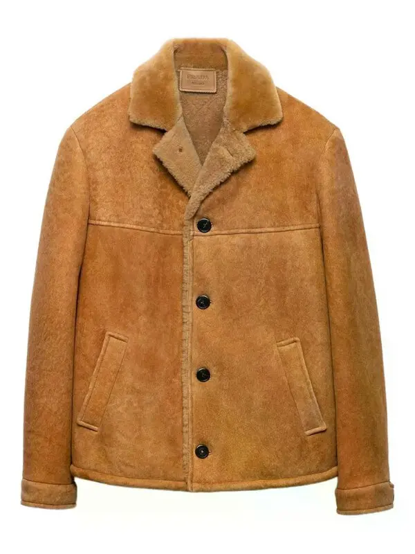 Prada Sheepskin Buttoned Jacket