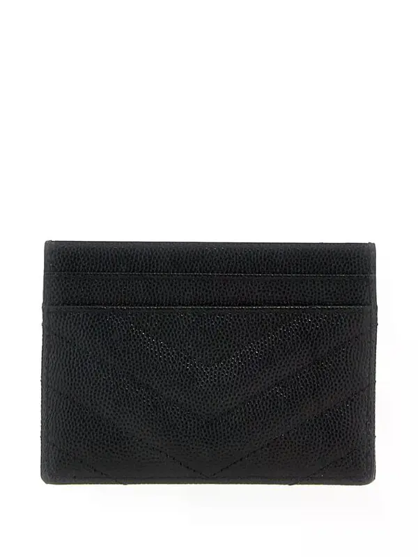 Saint Laurent Cassandre-plaque Card Holder - Black