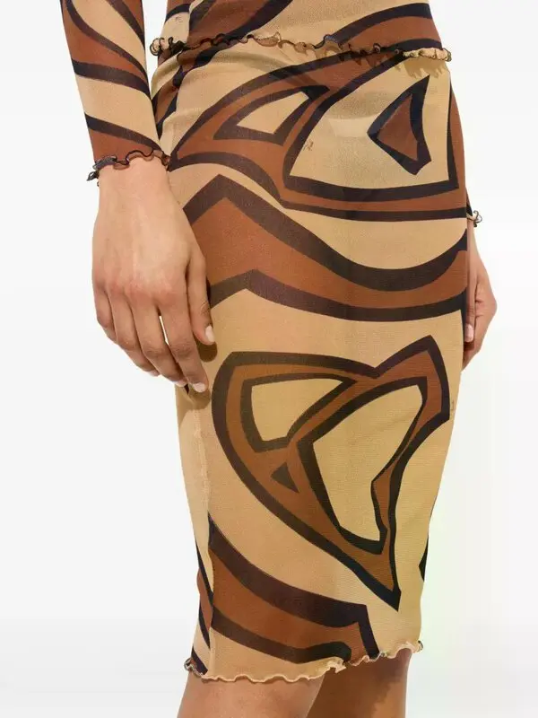 Emilio Pucci Labirinto-print Midi Skirt