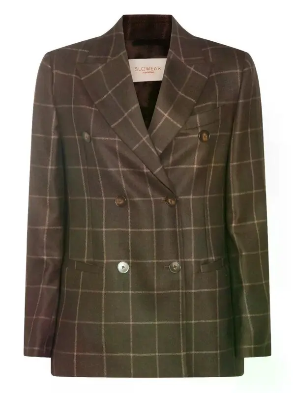 Montedoro Checked Double-breasted Blazer