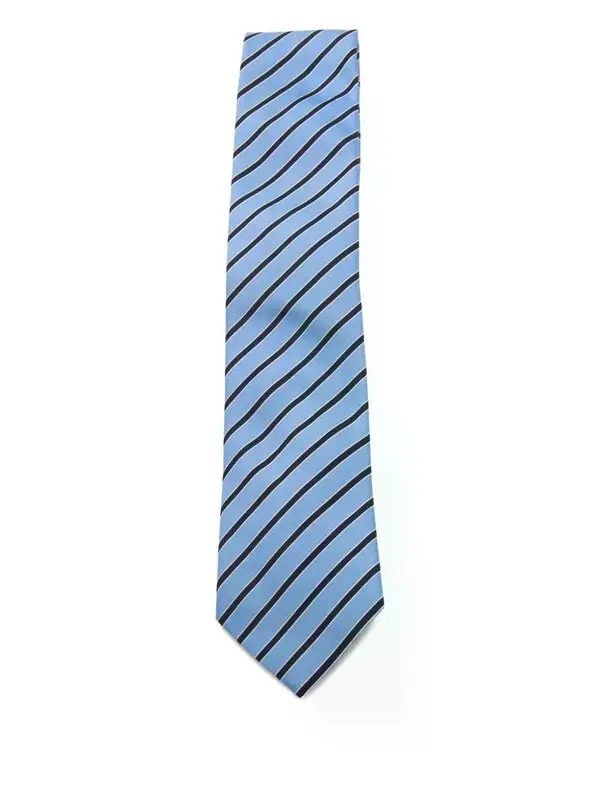 Zegna Striped Neck Tie - Blue