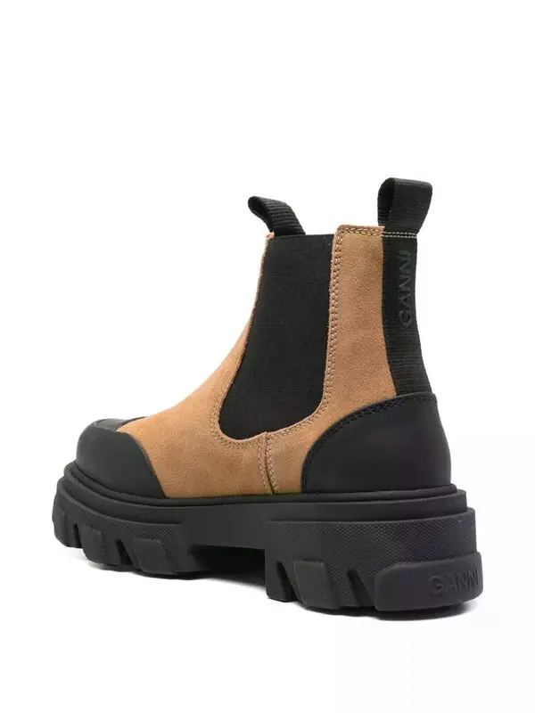 GANNI Lug-sole Chelsea Boots - Brown