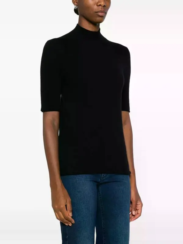 GOTHA High-neck Short-sleeve Sweater
