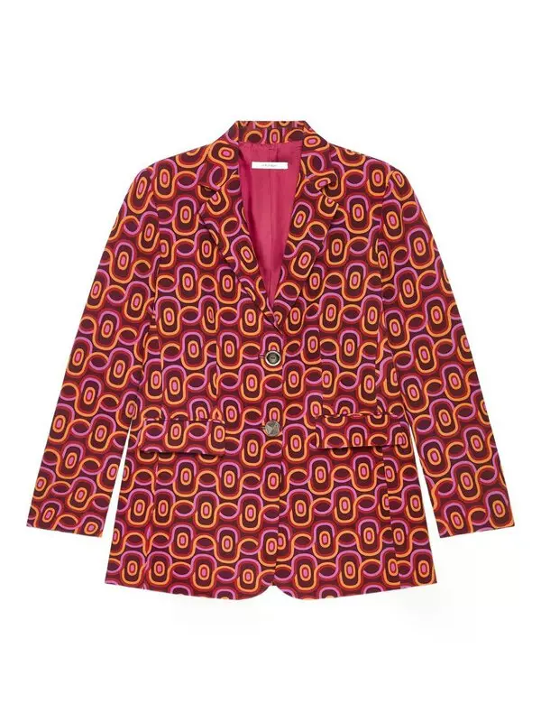 Malìparmi Geometric-print Single-breasted Blazer