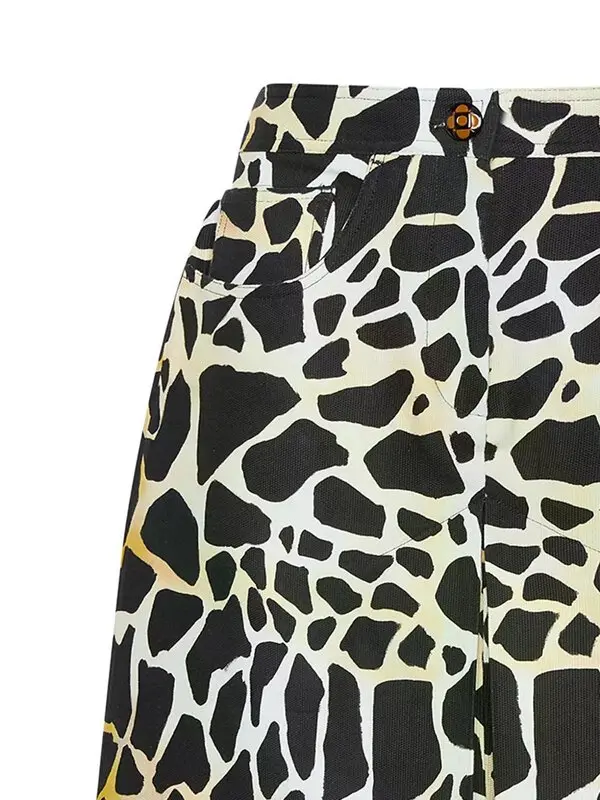 Malìparmi Giraffe-print Pleated Skirt