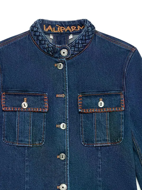 Malìparmi Contrast-stitching Denim Jacket