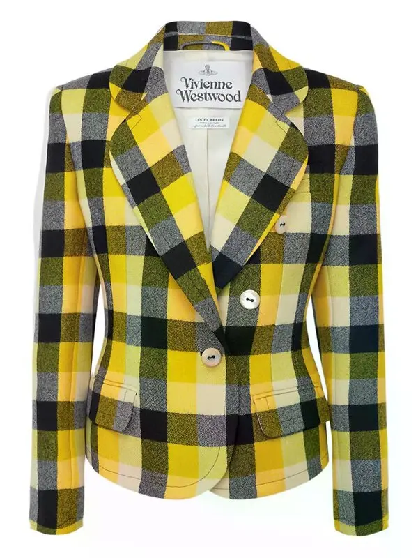 VIVIENNE WESTWOOD Checked Double-breasted Jacket - Yellow
