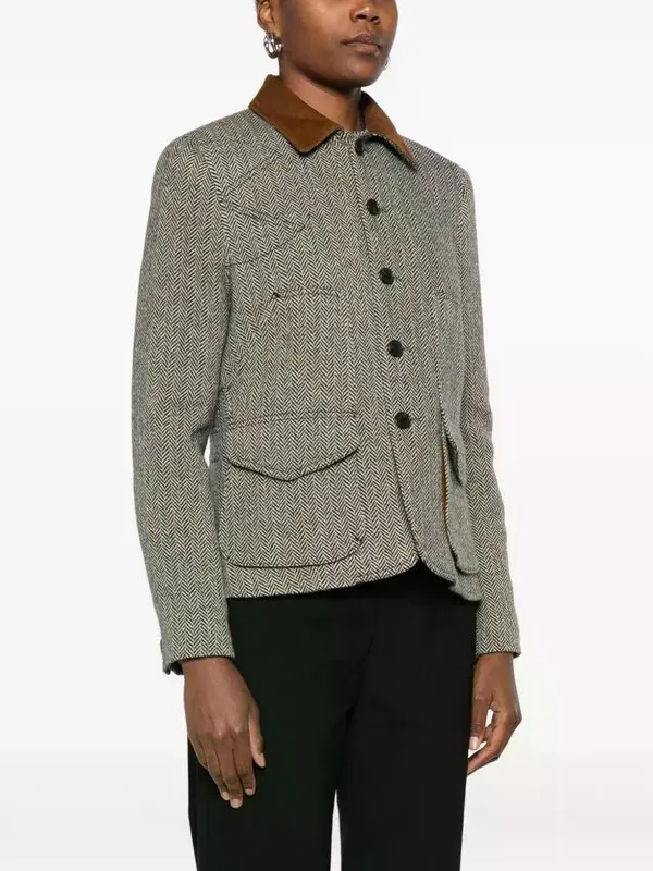 Polo Ralph Lauren Suede-trim Herringbone Jacket