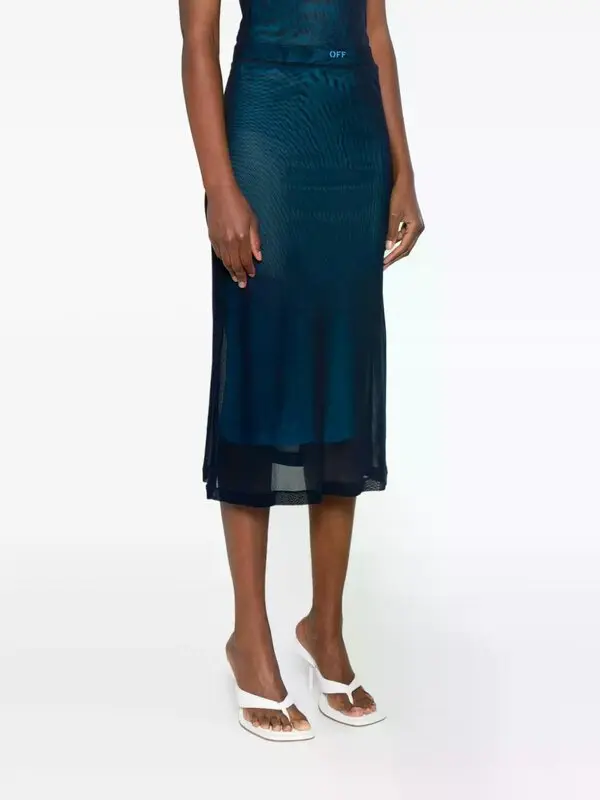 Off-White Mesh Midi Skirt