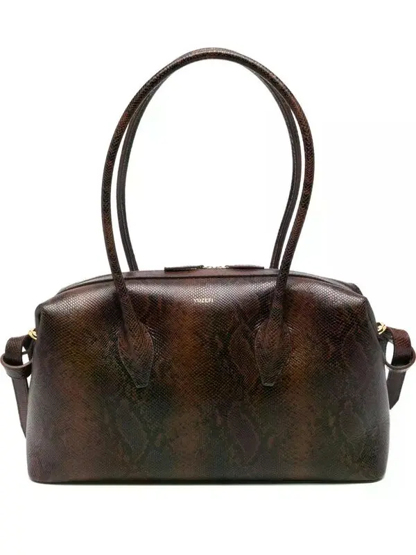 Yuzefi Brioche Leather Shoulder Bag - Brown