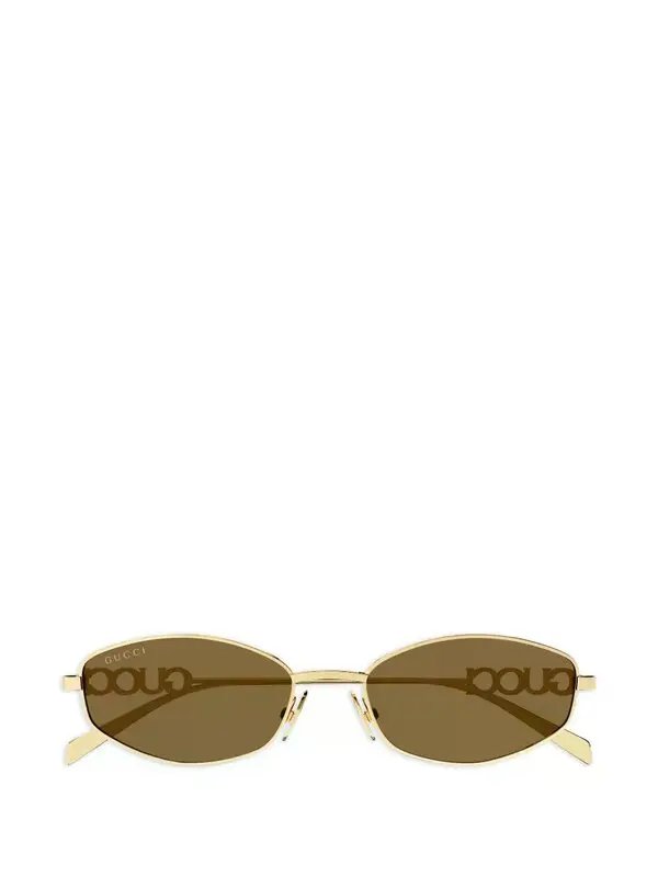 Gucci Oval-frame Sunglasses - Gold