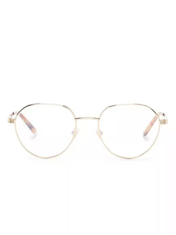 Gucci Gg1458o Metal-frame Eyeglasses - Gold
