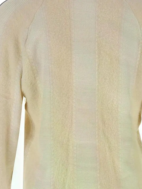 Adidas Polo Neck Stripe-detail Sweater - Neutrals