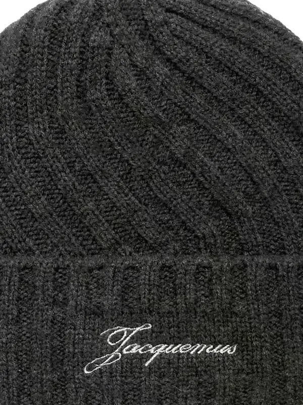 Jacquemus Le Tourini Cashmere Beanie - Grey