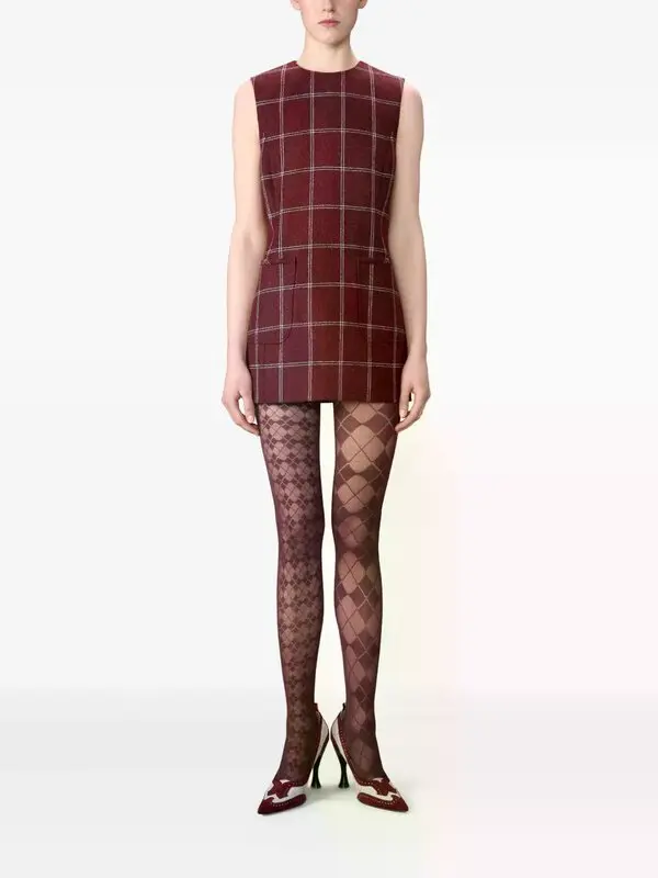 Thom Browne Windowpane Hunting Tweed Mini Dress