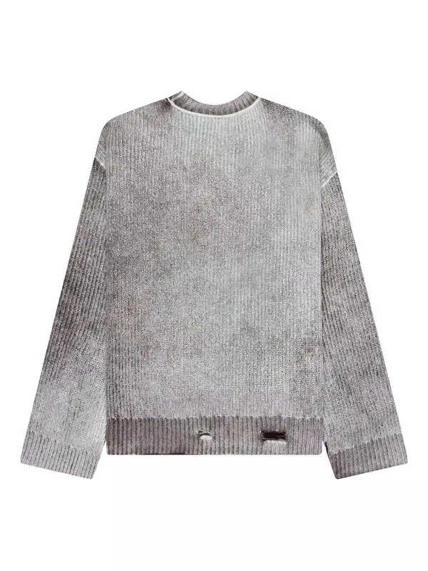 REPRESENT Ribbed Crew-neck Sweater - Grey