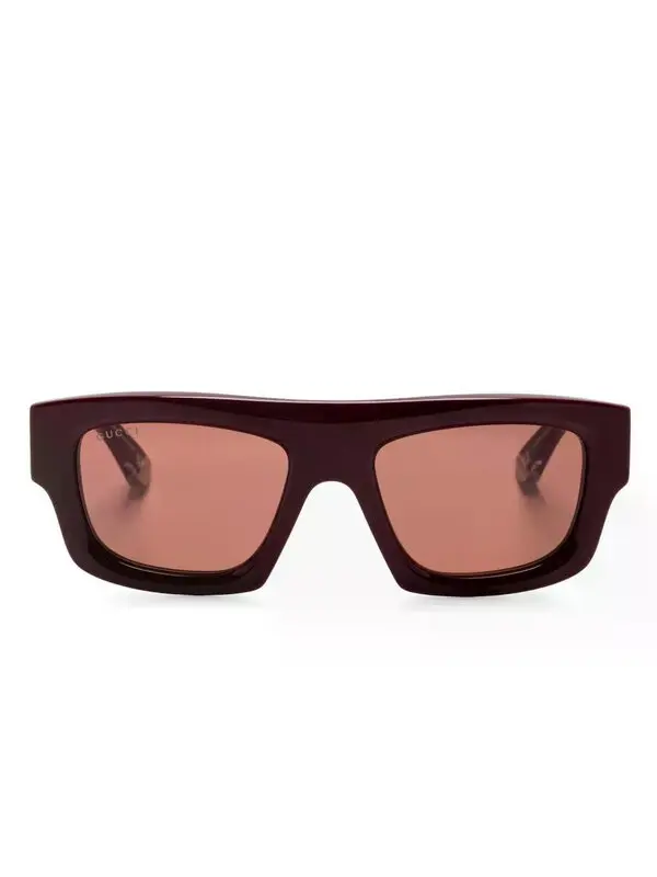 Gucci Rectangular-frame Eyeglasses - Red