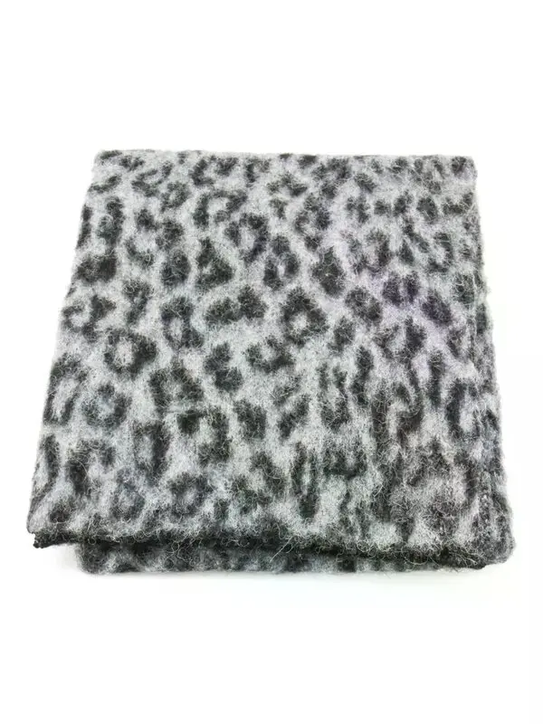 ANINE BING Leopard-print Scarf - Brown