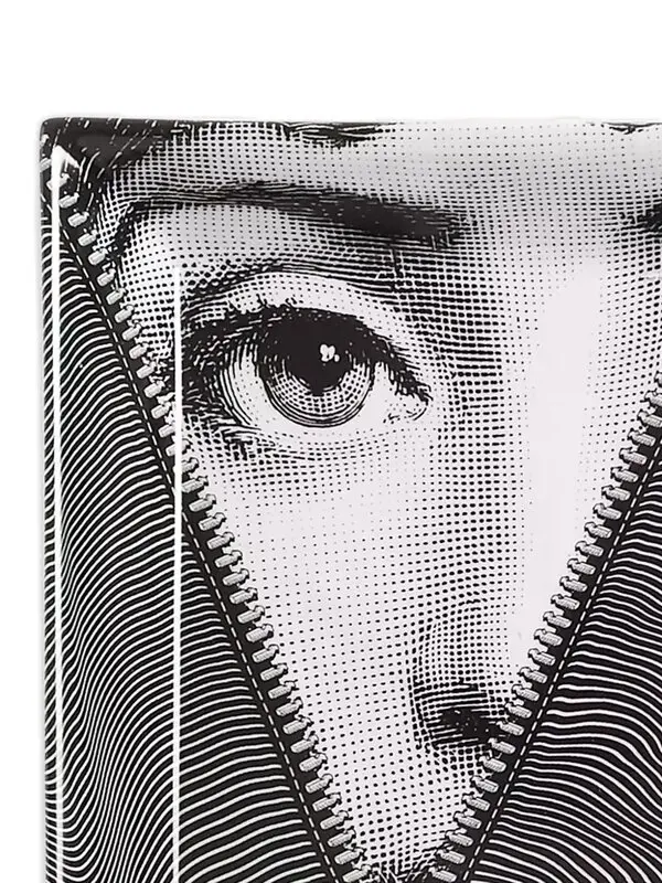 FORNASETTI Vide-poche Square Tray - Black