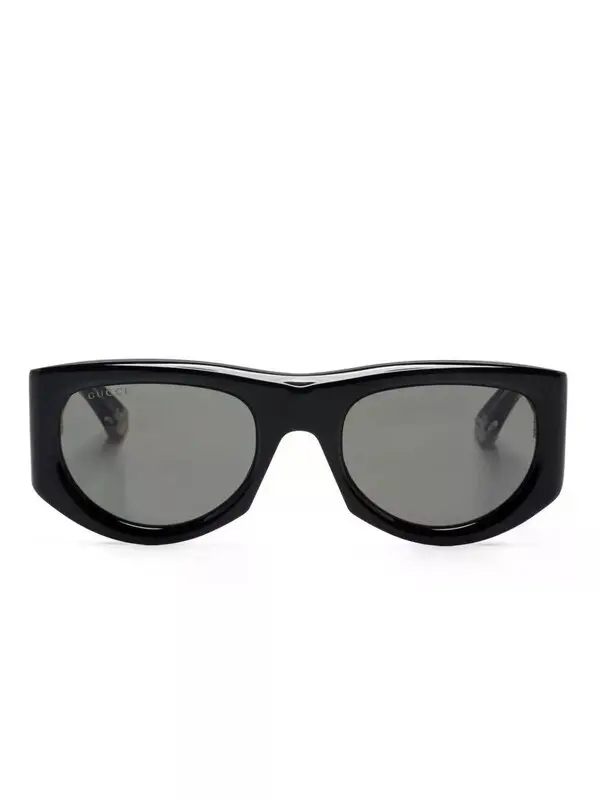 Gucci Geometric-frame Sunglasses - Black