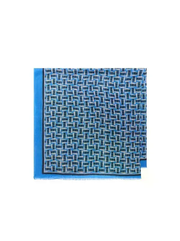 Malìparmi Geometric-pattern Scarf - Blue