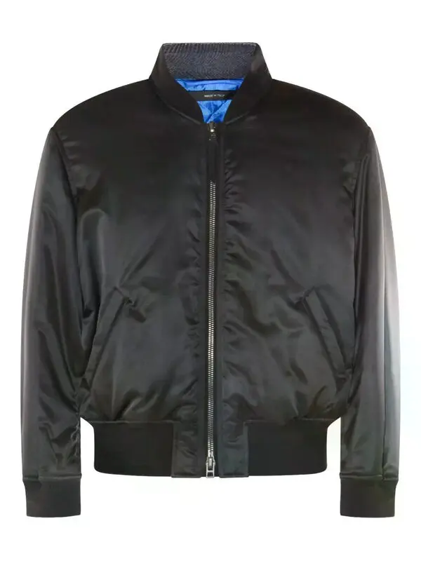 TOM FORD Satin Bomber Jacket - Black
