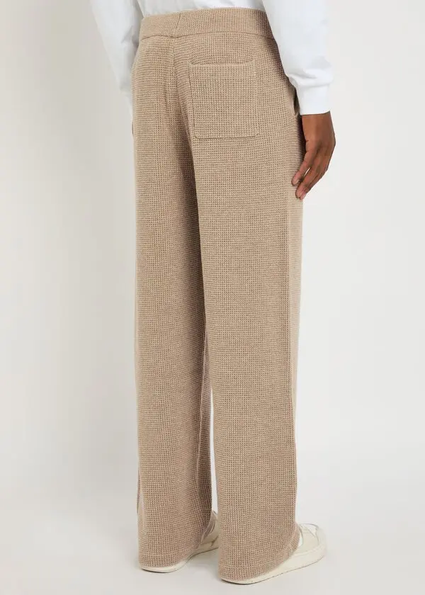 Paige Willits Drawstring Wool-blend Trousers - Beige