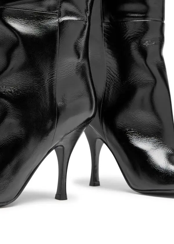 Khaite Over-the-knee Glossed Leather Boots