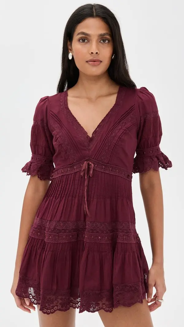 LoveShackFancy Lilias Mini Dress