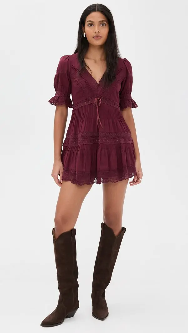 LoveShackFancy Lilias Mini Dress