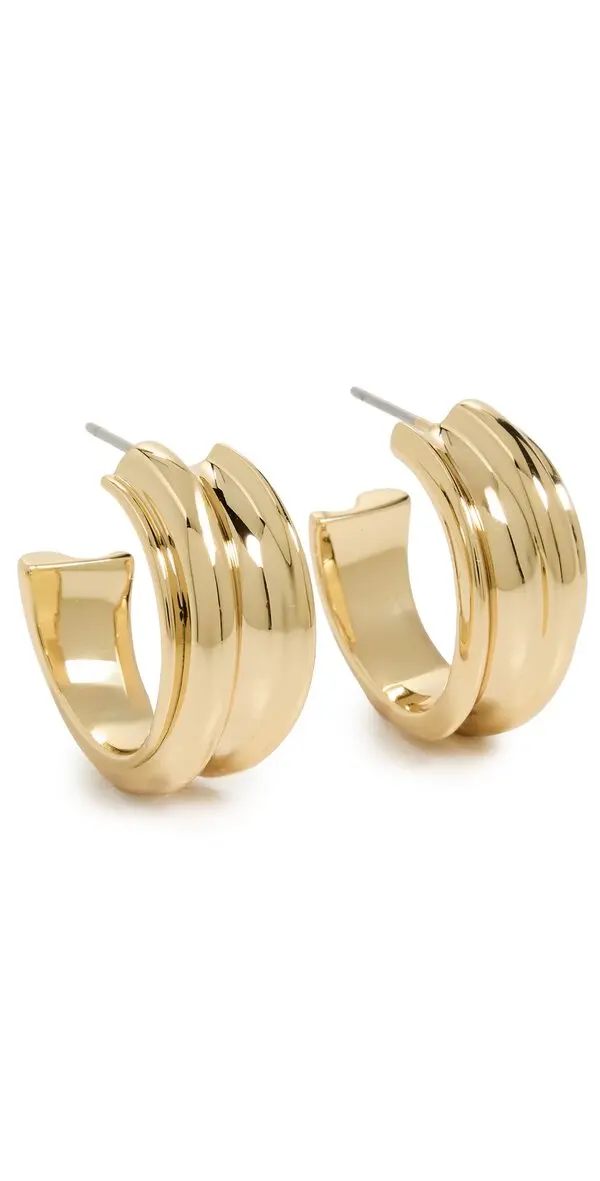 Jenny Bird Lennon Hoop Earrings - High Polish Gold